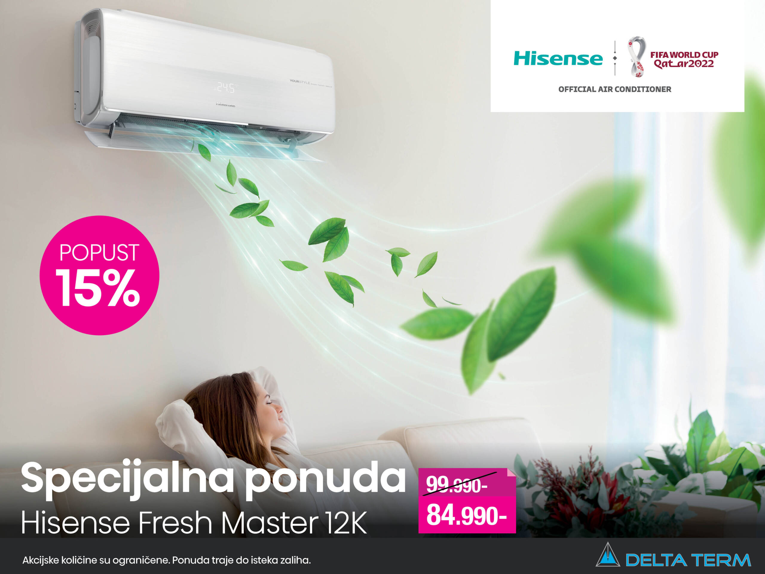 Specijalna ponuda Fresh Master Hisense inverter klima - GRENEF